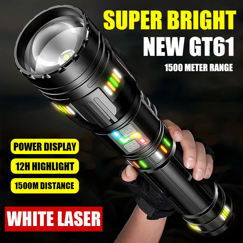 New-upgrade-GT61-High-Power-Led-Flashlights-Super-Bright-Spotlight ...