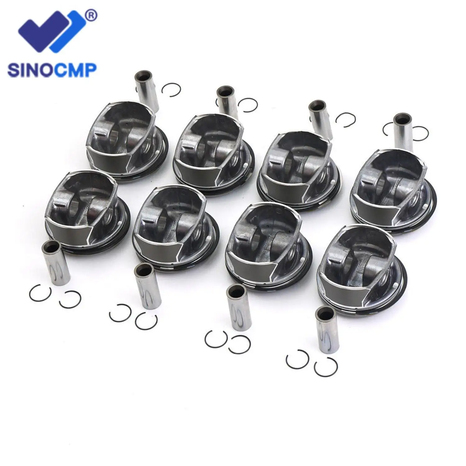 8pc M48 Pistons & Rings Kit 94810304824 94810304724 for Porsche Cayenne ...