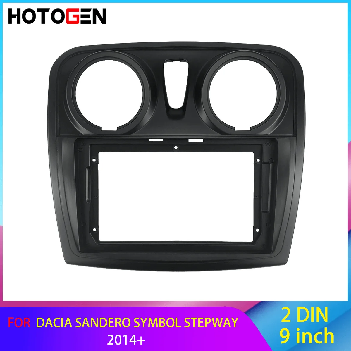 HOTOGEN 9 Inch Car Video Fascia for Dacia Sandero Symbol Stepway 2014+ Panel Player Audio 2 Din ...