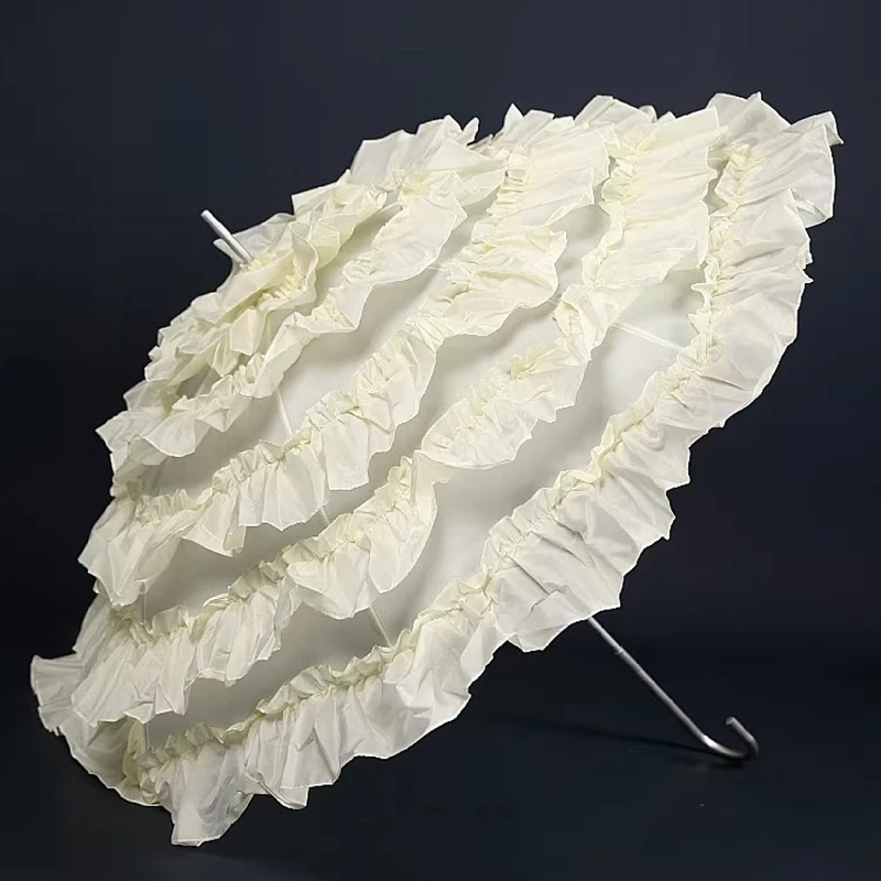 Nordic-Parasol-White-Ladies-Long-Head-Umbrella-Wedding-Girl-Metal ...