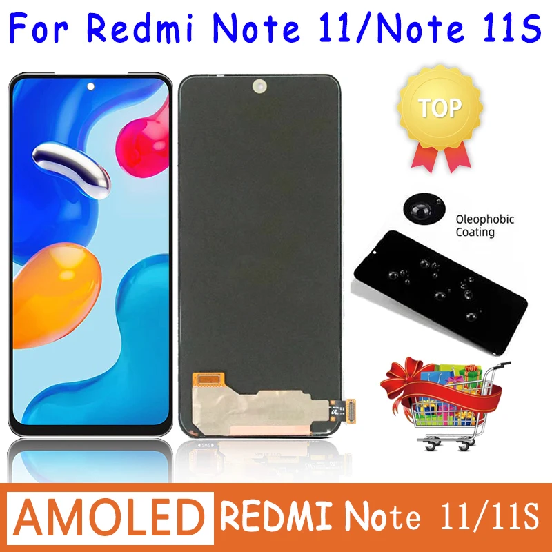 100% Test For Xiaomi Redmi Note 11 Display Note11 2201117TG Screen ...