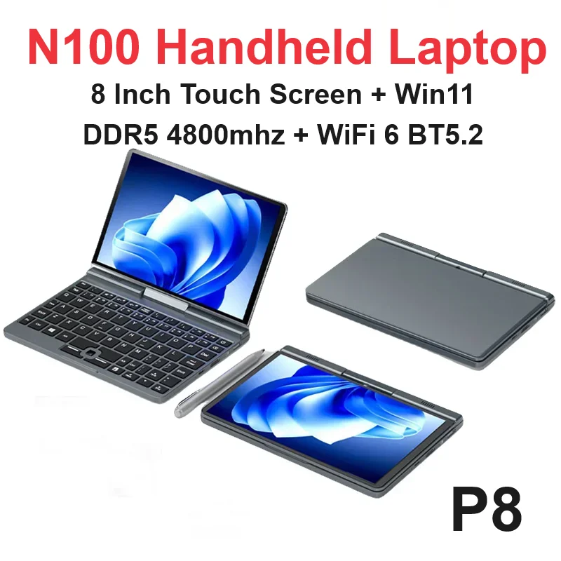 Alder-Lake-N100-Handheld-Laptop-8-Inch-Touch-Screen-12G-DDR5-4800mhz ...
