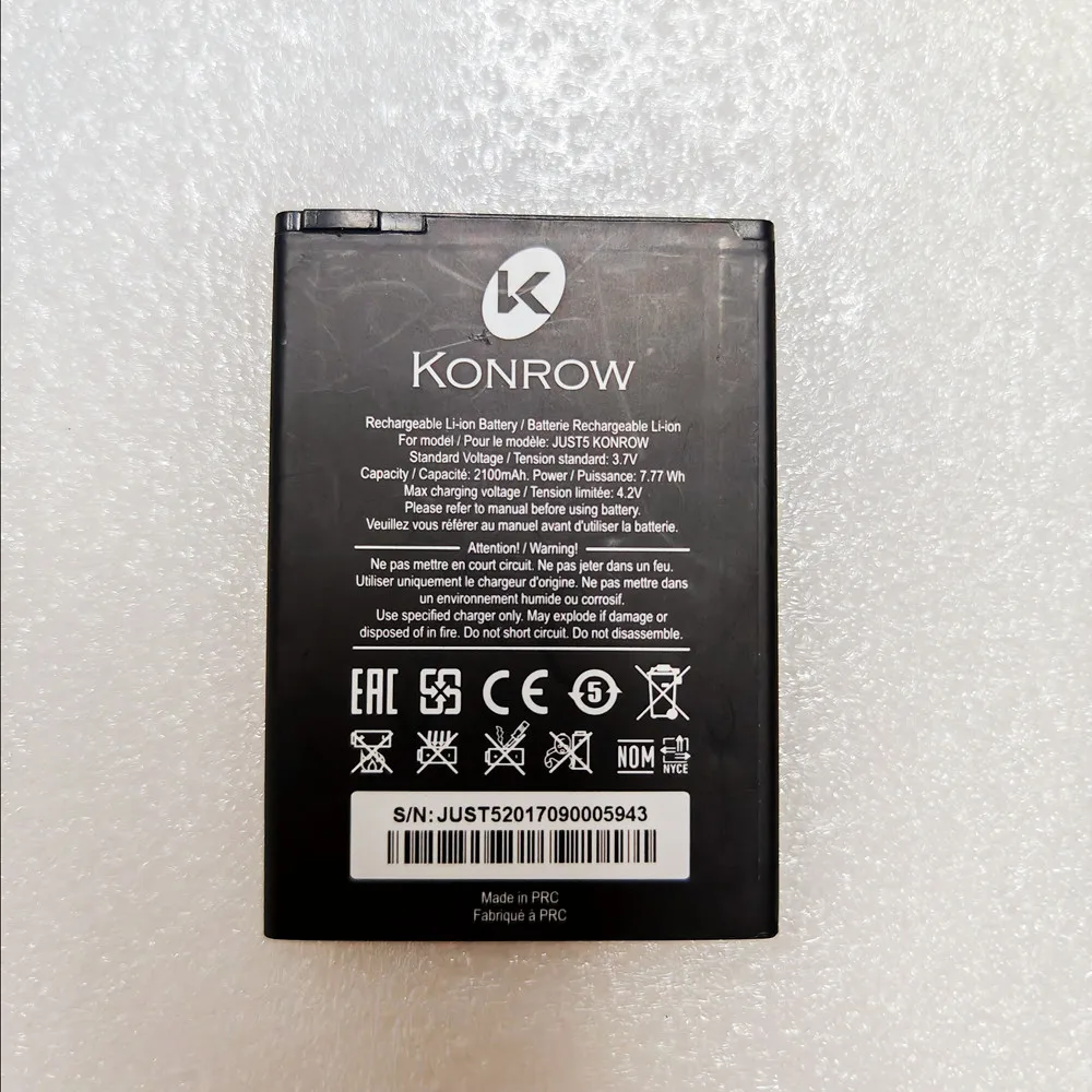 Original Battery for Just5 Konrow Mobile Phone, 2100mAh - AliExpress 509