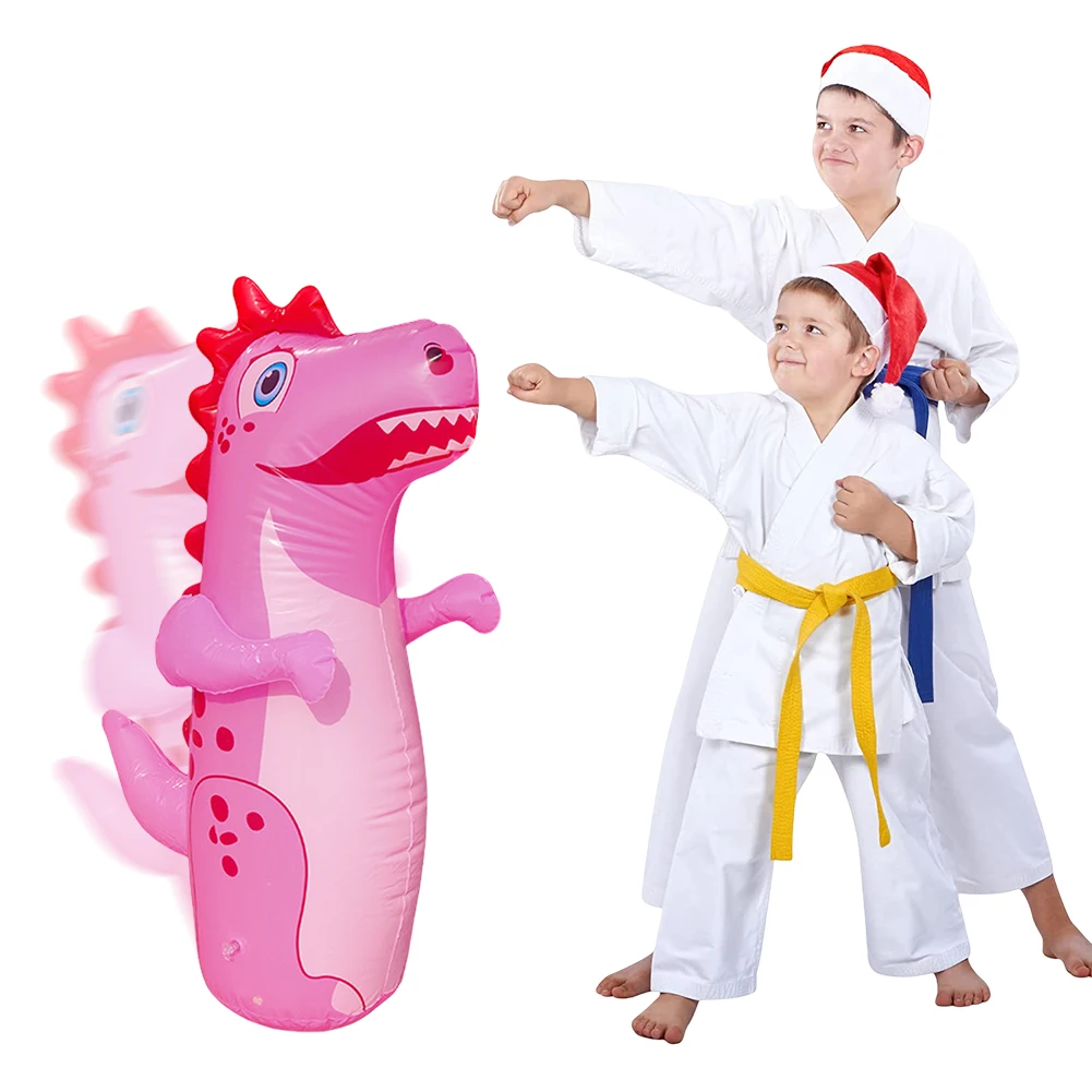 Inflatable Punching Bag Leakproof Inflatable Dinosaur Toy Free Standing ...