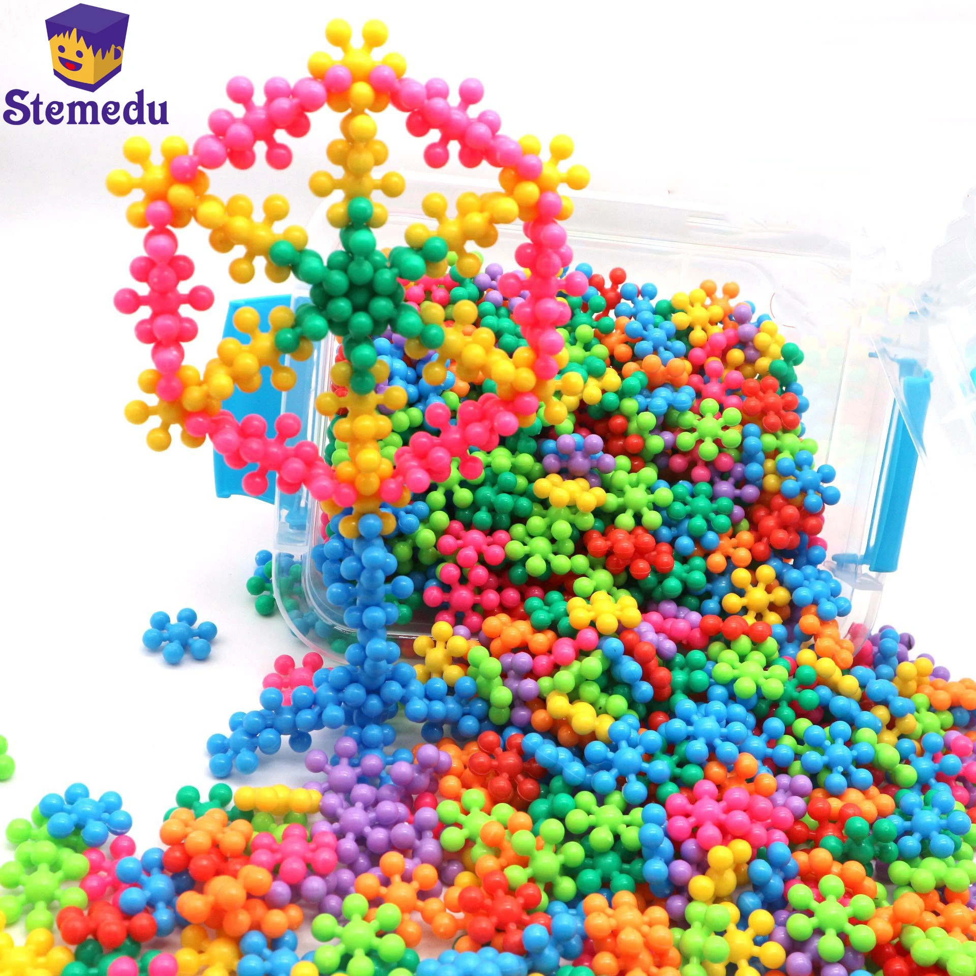 Plum Blossom Blocks 3D Bricks Rotatable Fun Puzzle Insertion Assembled ...