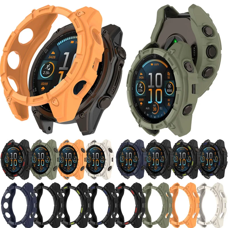 Soft Edge Shell Frame Case For Garmin Fenix 8 47MM 51 mm Solar Smart ...