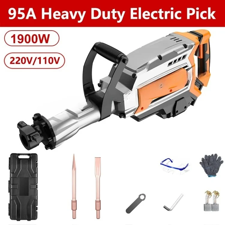 H110V/220V Heavy Duty Jack Hammer Electric Pick 95A 1900W High Power ...