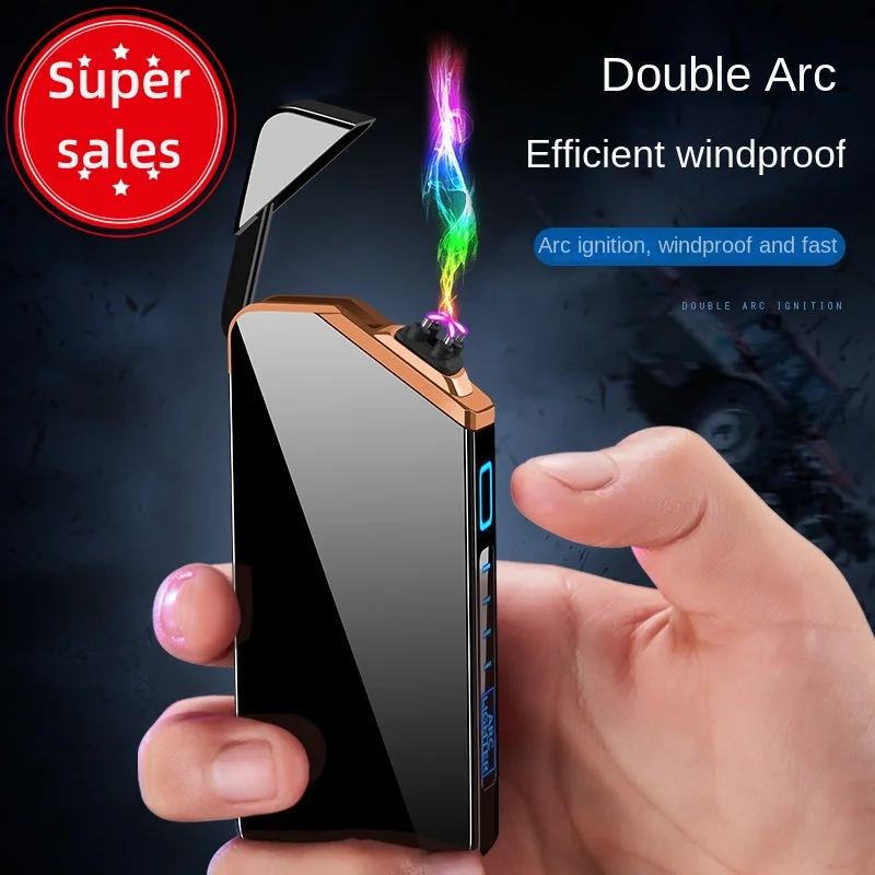Hot-Boutique-Windproof-Laser-Induction-Arc-Cooling-Electric-Lighter-USB ...