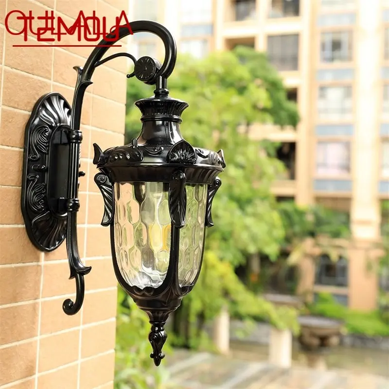 TEMOU-Outdoor-Wall-Lamp-Classical-Retro-Black-Lighting-LED-Sconces ...