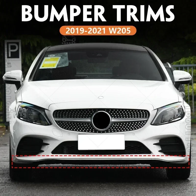 for-2019-2021-W205-Mercedes-Benz-C-CLASS-Front-Bumper-Molding-Trims ...