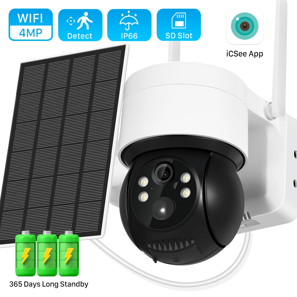 4MP-WiFi-PTZ-Camera-Outdoor-Wireless-Solar-Camera-HD-1080P-Built-in ...