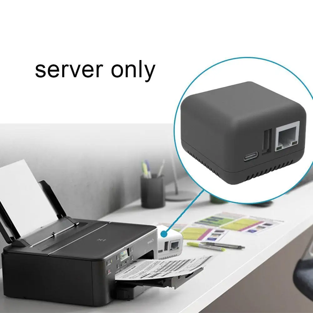 Network Print Server With 1x 10 100 Mbps Rj 45 Lan Port Wifi Network Function Usb