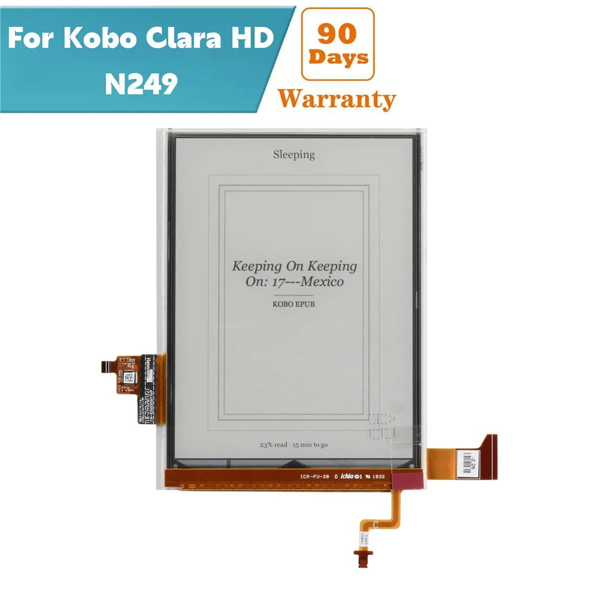Original 6 Inch Eink Screen For Kobo Clara HD N249 Ebook Reader Display ...