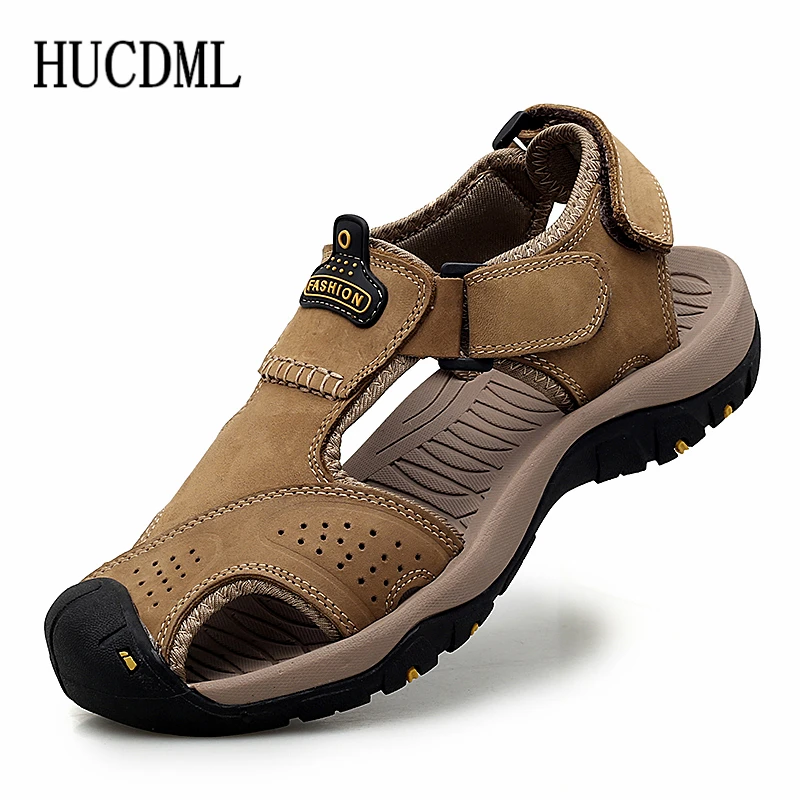 Men's Outdoor Sandals Summer Anti-collision Toe Hiking Travel Beach ...