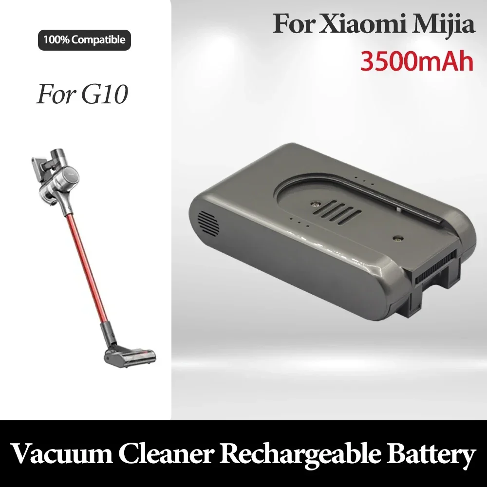 3500mAh For Xiaomi Mijia G10 Battery Handheld Cordless Vacuum Cleaner ...