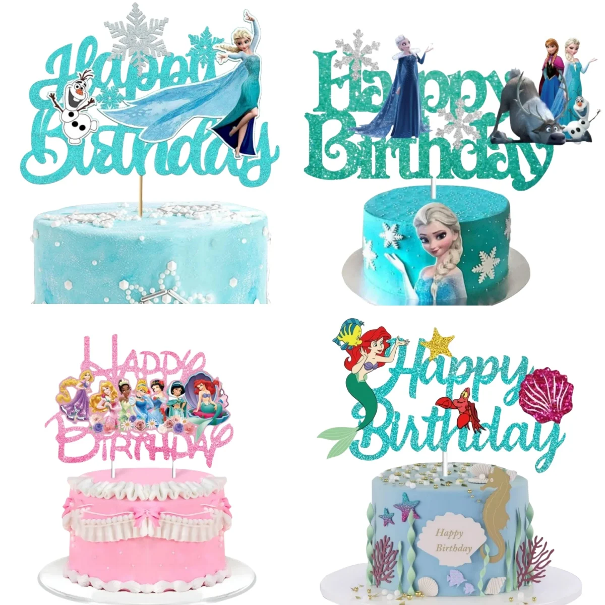Disney-Frozen-Happy-Birthday-Acrylic-Cake-Topper-Elsa-Party-Decoration ...