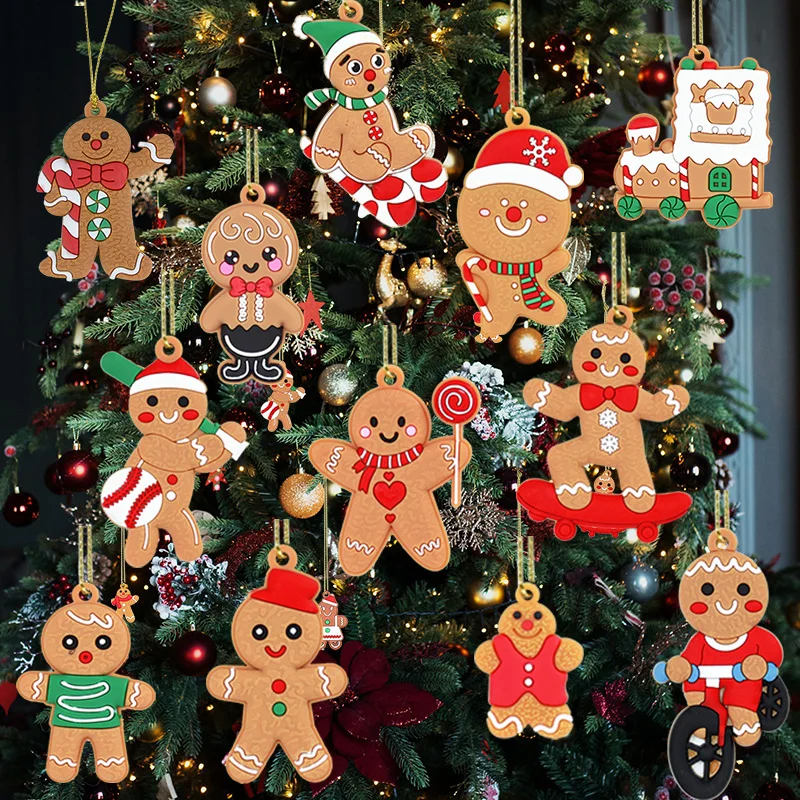 1sets-Christmas-Gingerbread-Man-Ornaments-Xmas-Tree-Hanging-Gingerbread ...