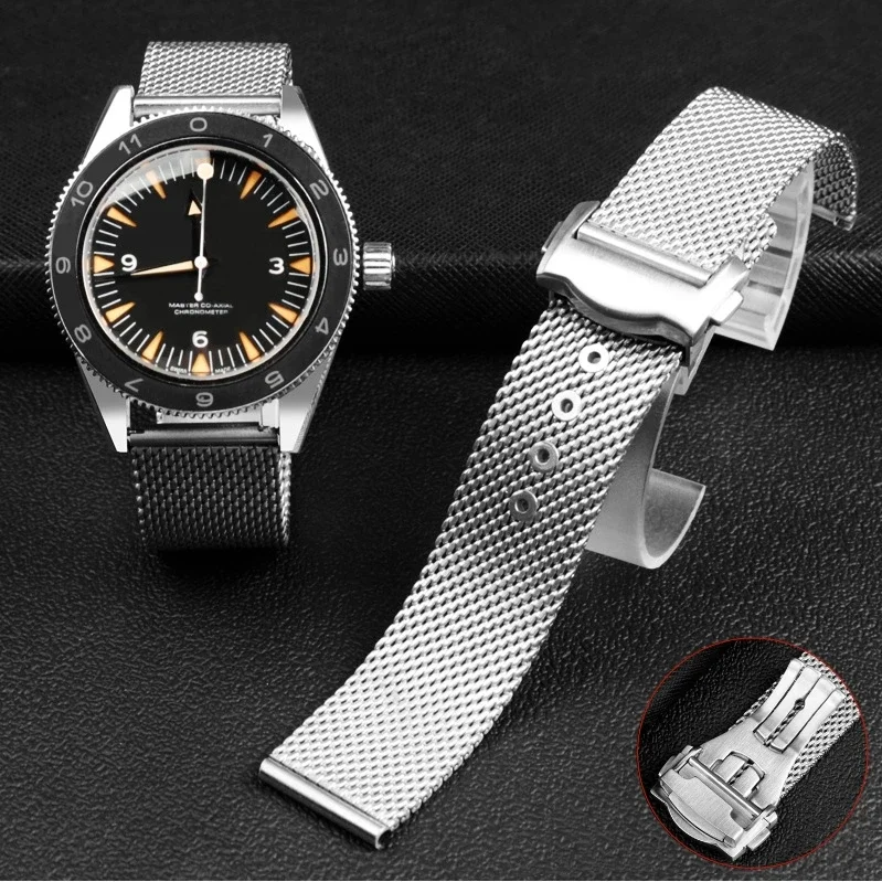 Correa Milanesa para reloj Omega 007, Seamaster 300, correa de malla de ...