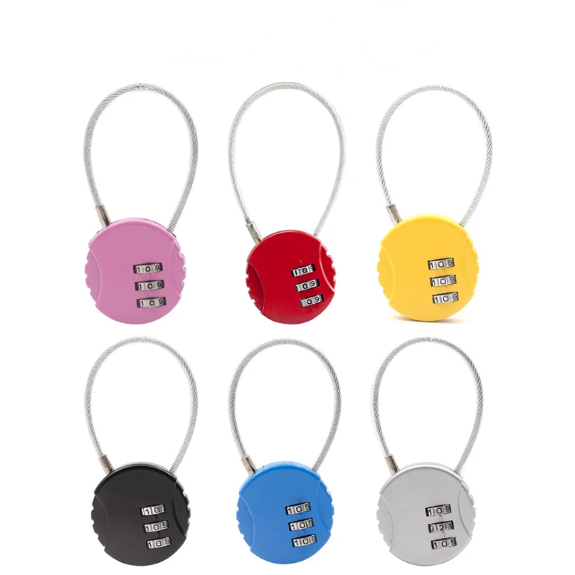 Round-Wire-Rope-Password-Lock-Cookie-Shape-Padlock-for-Schoolbag ...