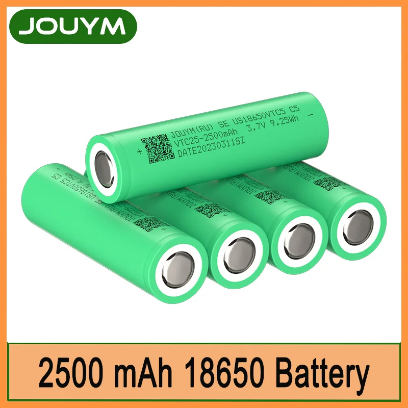 100-Original-18650-Battery-2500mAh-3-7V-High-Current-30A-VTC25-C5 ...