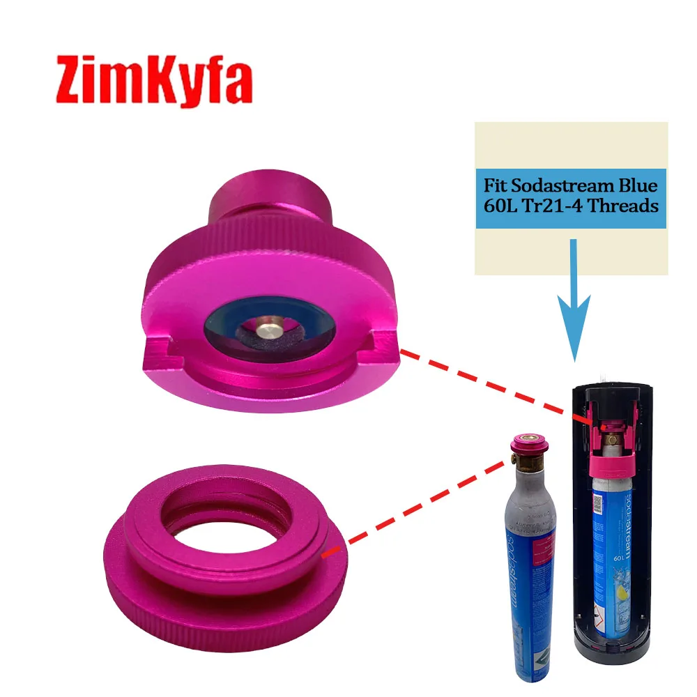 CO2-Convertor-for-Sodastream-Blue-60L-Tr21-4-Threads-Cylinder-to-Quick ...