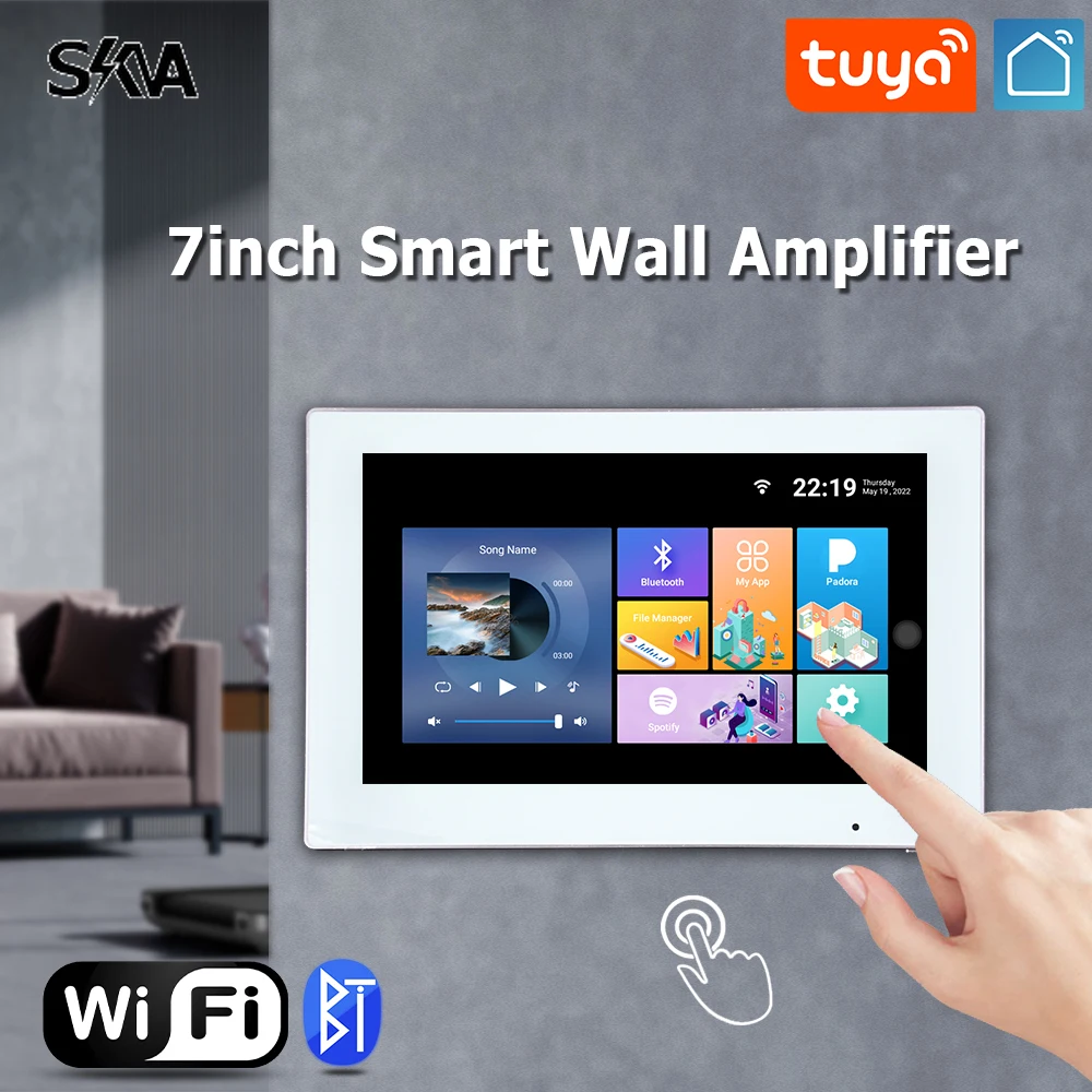 Smart-Audio-Wall-Amplifier-Bluetooth-WiFi-7-Inch-Amp-Home-Theater-Sound ...