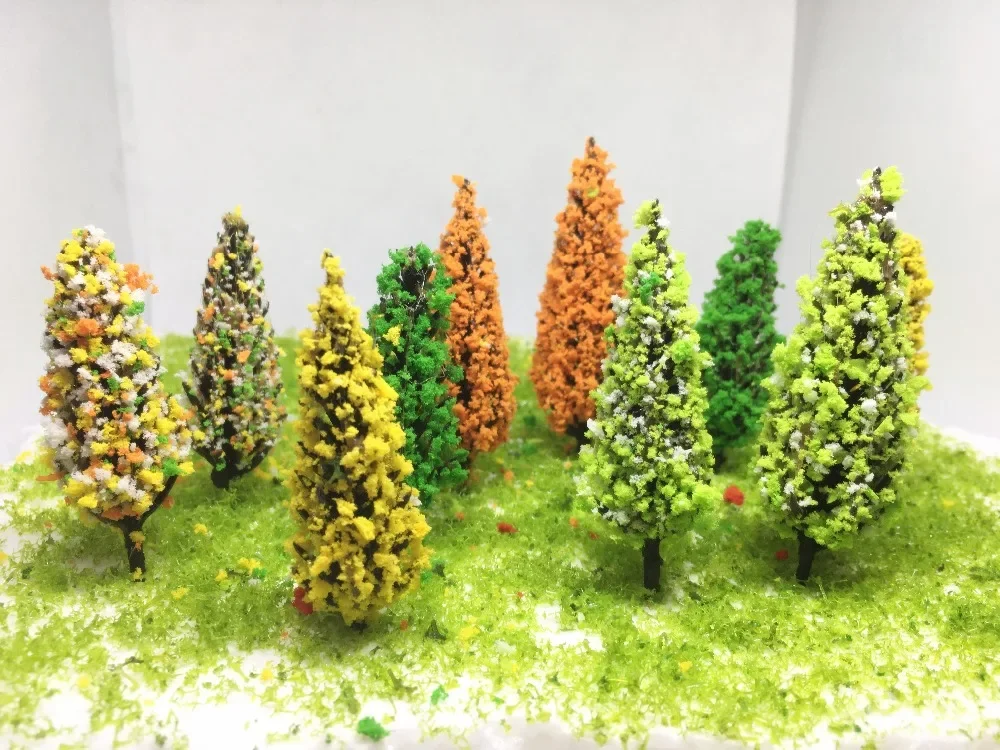 6-5cm-Ho-Scale-Plastic-Miniature-Model-Trees-For-Building-Trains ...