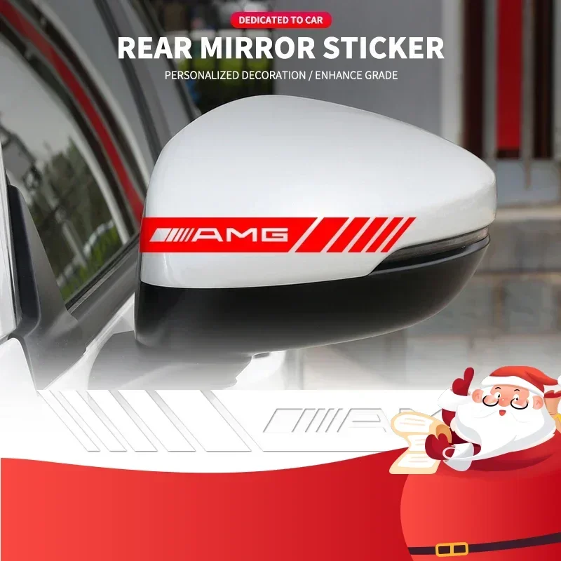 2PCS Car Styling Rearview Mirror Decoration Sticker For Mercedes Benz ...