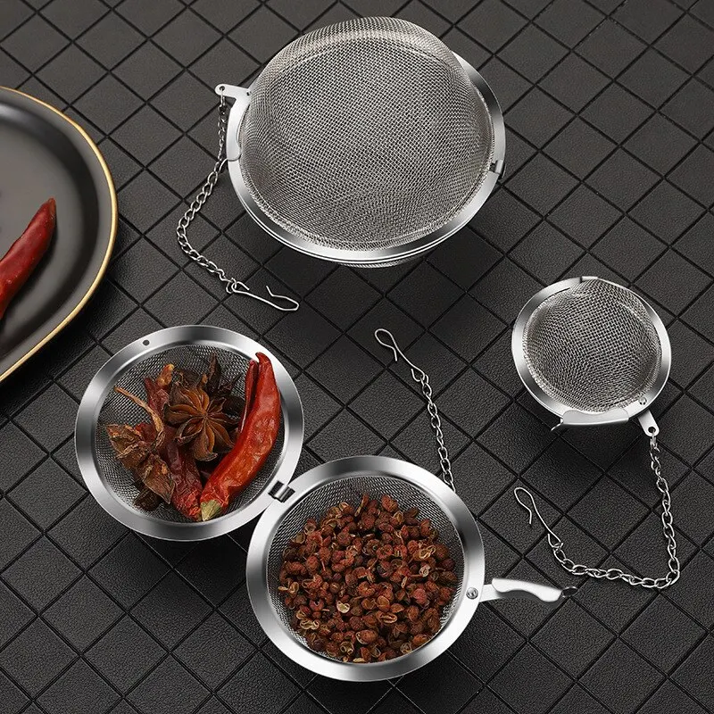 Stainless-Steel-Fine-Mesh-Tea-Strainer-with-Extended-Chain-Seasoning ...