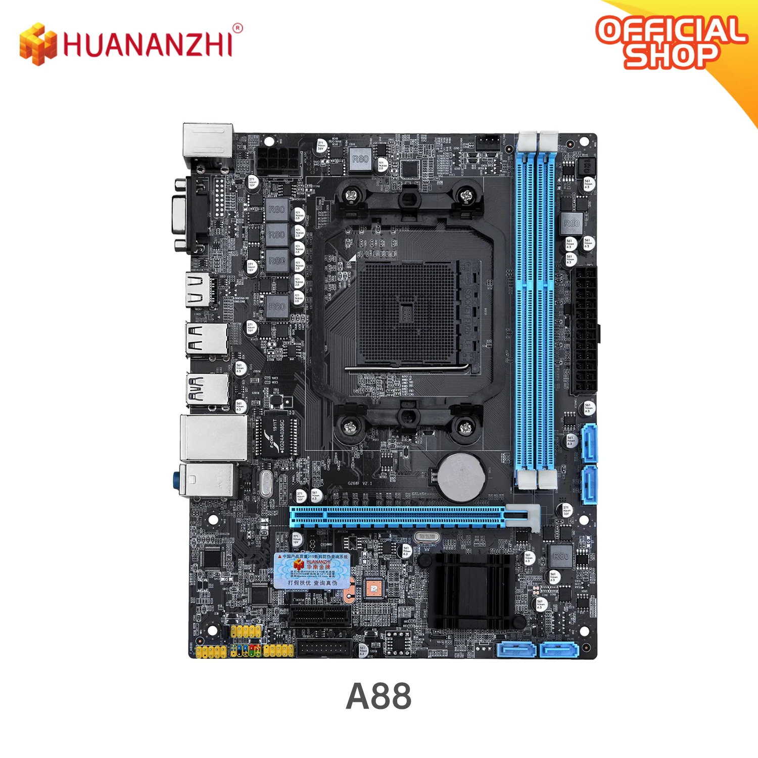 HUANANZHI A88 마더 M ATX 지원 AMD 906 FM2 + 프로세서 DDR3 1866 1600 1333 1066 SATA VGA HDMI 호환 ...