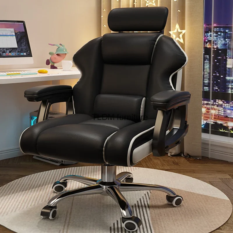 Kawaii Gaming Office Chair Swivel Vanity Waiting Ergonomic Office Chair ...