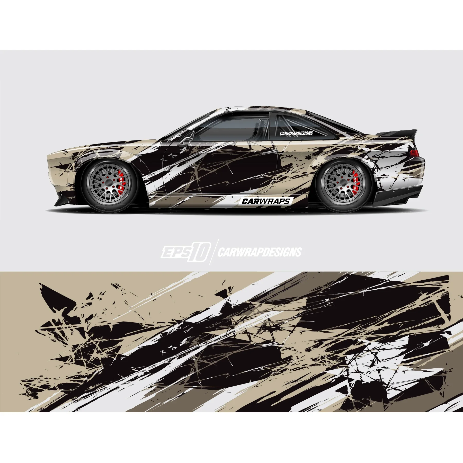 Broken-Pattern-Car-Full-Wrap-Sticker-Car-Decal-Decorative-Cut-Body ...