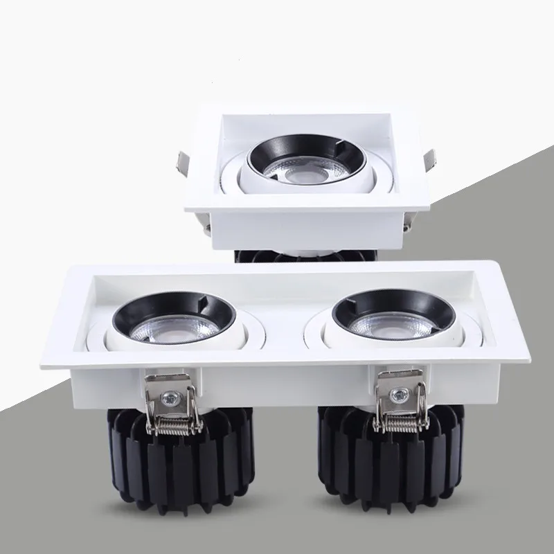 Dimmable-embedded-LED-spotlight-single-head-double-head-square ...