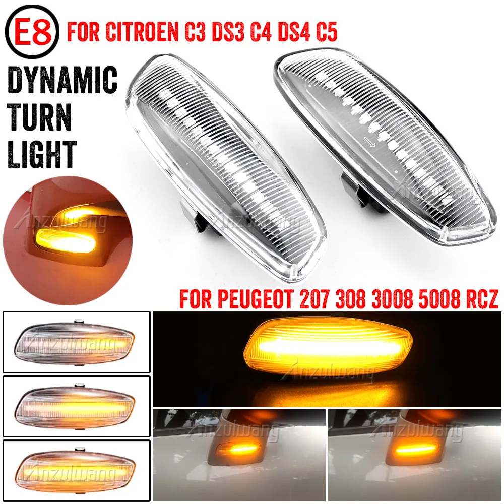 Car LED Dynamic Turn Signal Light Side Marker Indicator Blinker For ...