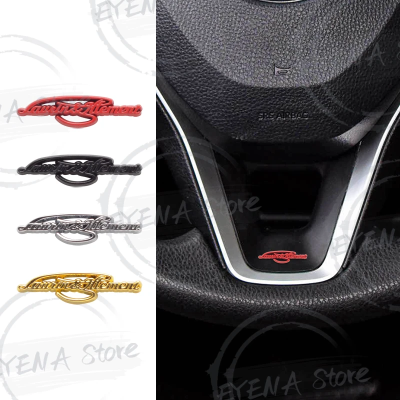 1pcs-Car-Metal-Alloy-Laurin-Klement-L-K-Logo-Steering-Wheel-Sticker ...