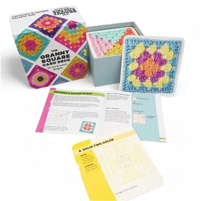 The-Granny-Square-Card-Deck-Kit-for-Adults-Mix-Matchs-Designs-Crochet ...