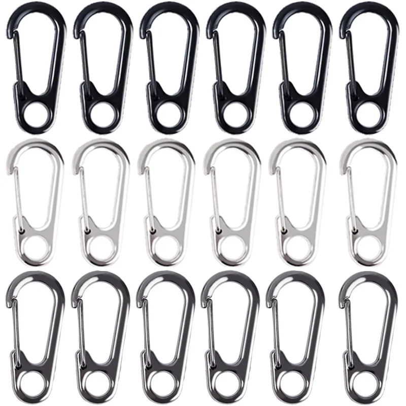 5-10PCS-Mini-Carabiner-Clips-Tiny-Alloy-Spring-Snap-Hook-Keychain ...