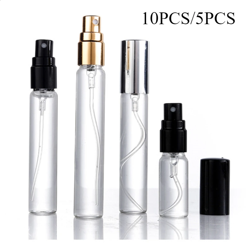 10-5PCS 5ML/10ML/15ML Refillable Portable Glass Perfume Bottle Empty ...