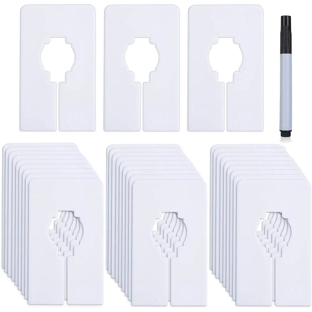 10PCS Rectangular Closet Dividers Writable Reusable Wardrobe Hanger ...