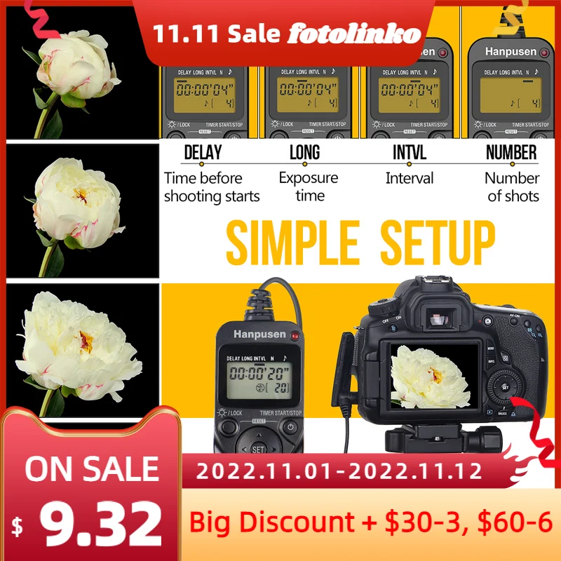 Camera Lcd Timer Remote Control Shutter Release Time Lapse ...