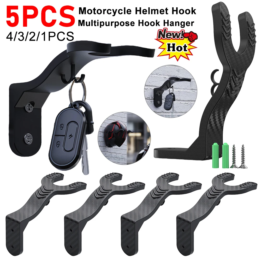 5-1PCS-Motorcycle-Helmet-Hook-Racks-Wall-Mount-Hooks-Multipurpose-Hook ...