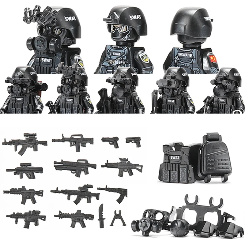 Military-Chinese-Soldier-Special-Forces-Building-Blocks-SWAT-Police ...