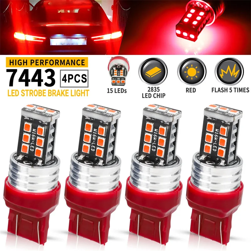4Pcs-7443-7440-Red-Flashing-Strobe-Blinking-Rear-Alert-Safety-Brake ...