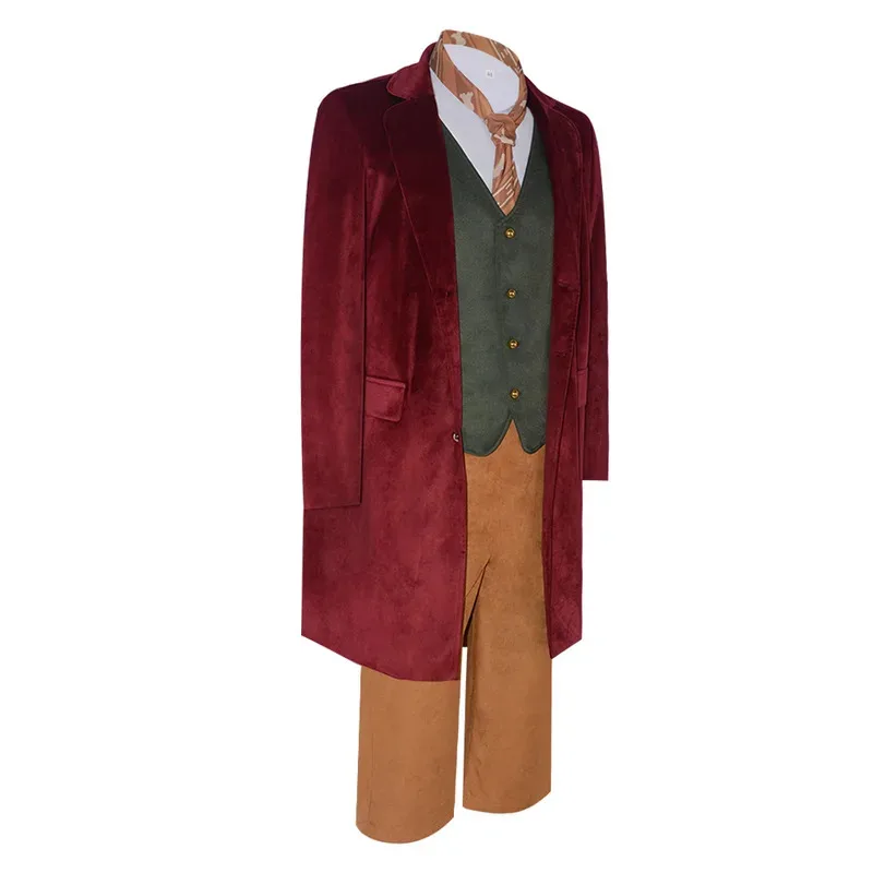The Hobbit Bilbo Baggins Coat Shirt Top Vest Pants Cosplay Costume ...