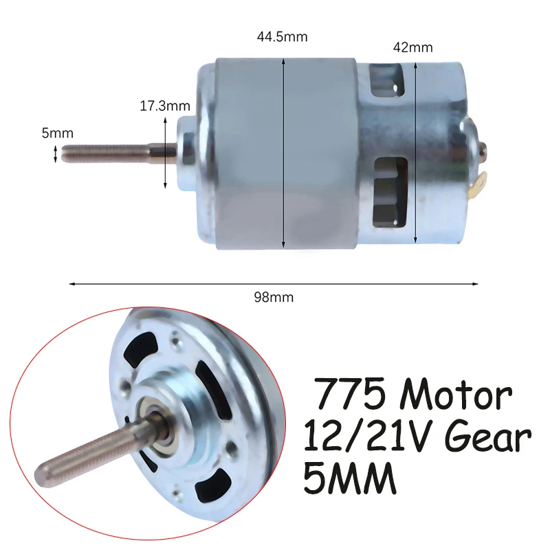 Innovative-And-Practical-775-Motor-12-21V-Gear-5MM-Shaft-Suitable-For ...