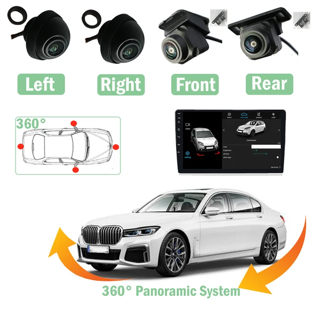 Car 360° Panoramic Camera 1080P AHD Front /Rear /Left /Right Rear View ...