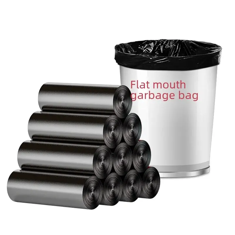 Black-Flat-opening-Household-Trash-Bags-30-pack-Durable-Thick-Plastic ...