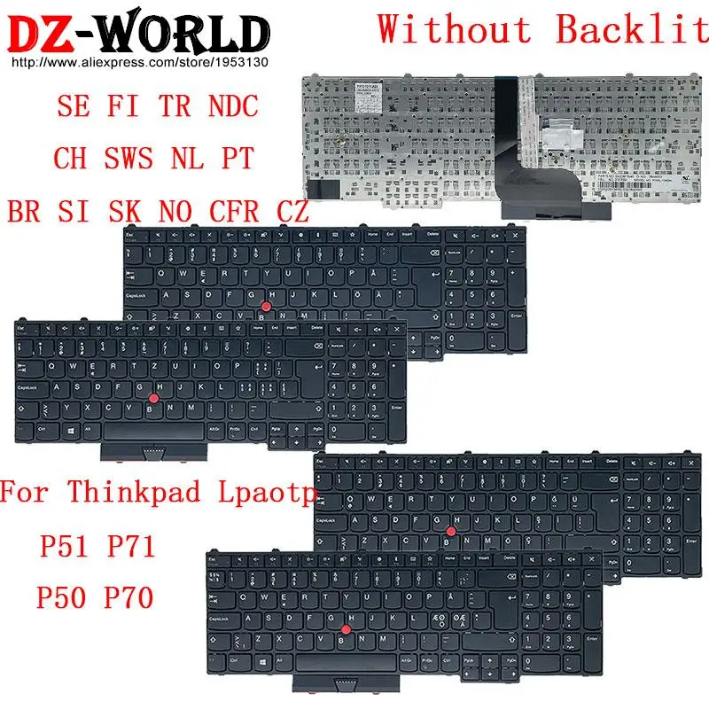 Keyboard-for-Lenovo-Thinkpad-P50-P70-P71-P51-Laptop-SE-FI-TR-NDC-CH-SWS ...