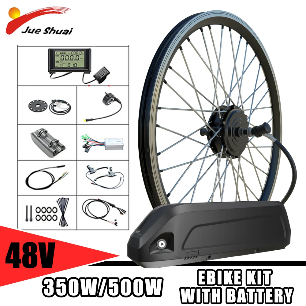 Eu Stock 48v 500w Ebike Conversion Kit 13ah 16ah Lithium Battery 26 ...
