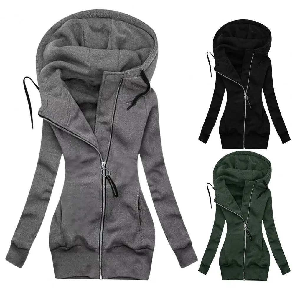 Stilvolle-Frauen-Mantel-Haut-freundliche-Jacke-Mantel-Elastische-Saum ...